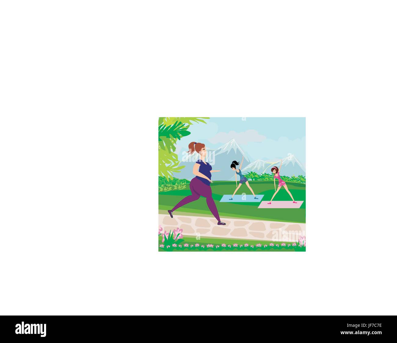 exercises in the park Stock Vector Image & Art - Alamy