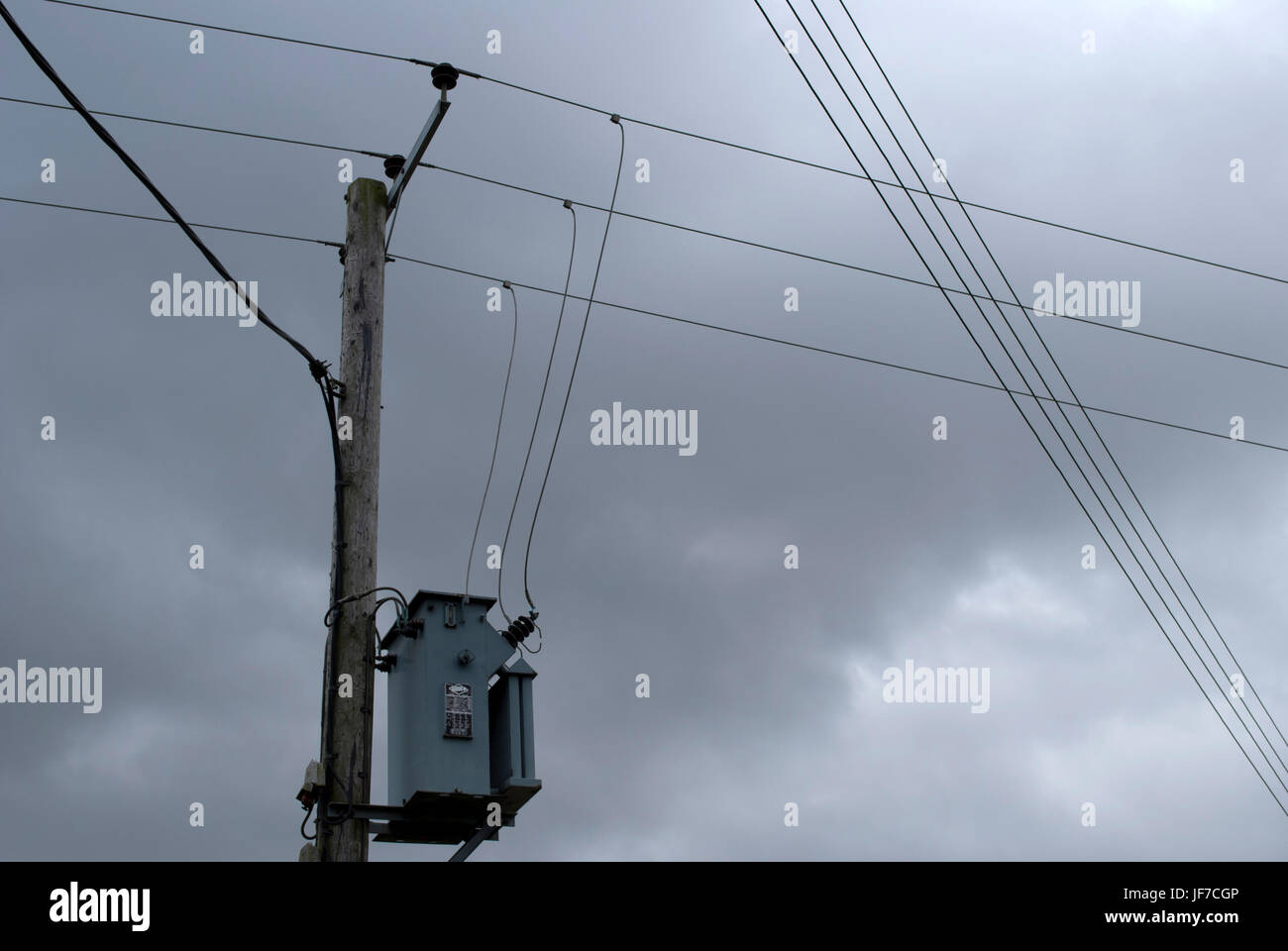 electricity junction box on electrical pole Stock Photo - Alamy