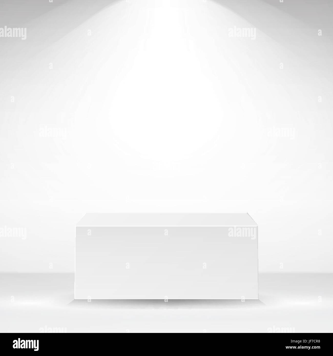 White Square Platform Vector. White Interior Background. Vector ...