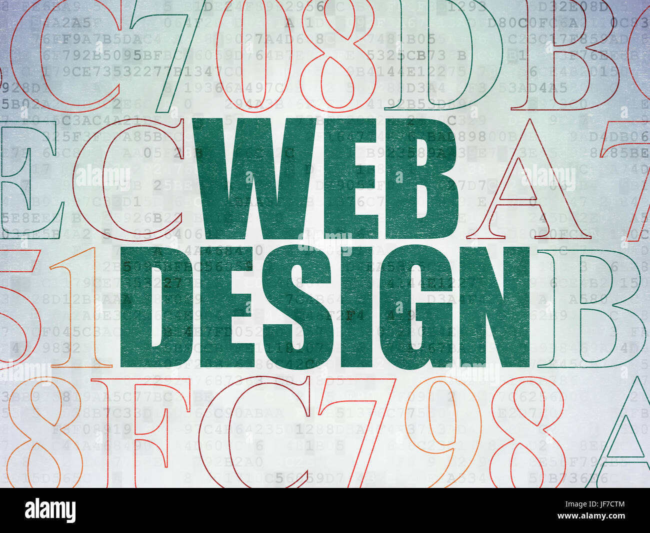 Web design concept: Web Design on Digital Data Paper background Stock Photo - Alamy