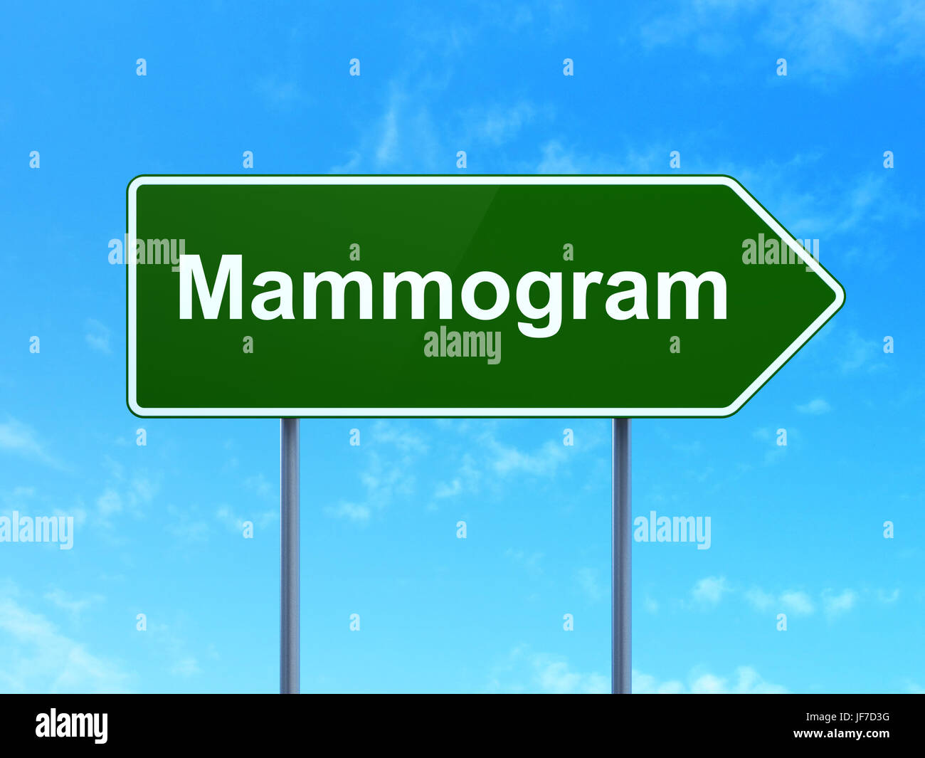 Medicine concept: Mammogram on road sign background Stock Photo - Alamy