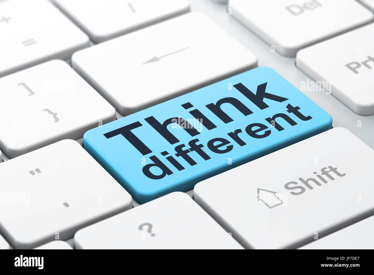 Education concept: Think Different on computer keyboard background ...
