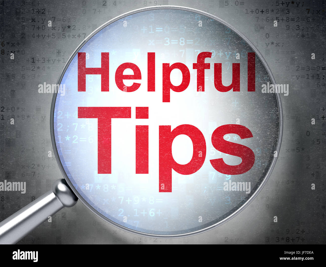 Learning concept: Helpful Tips with optical glass Stock Photo - Alamy