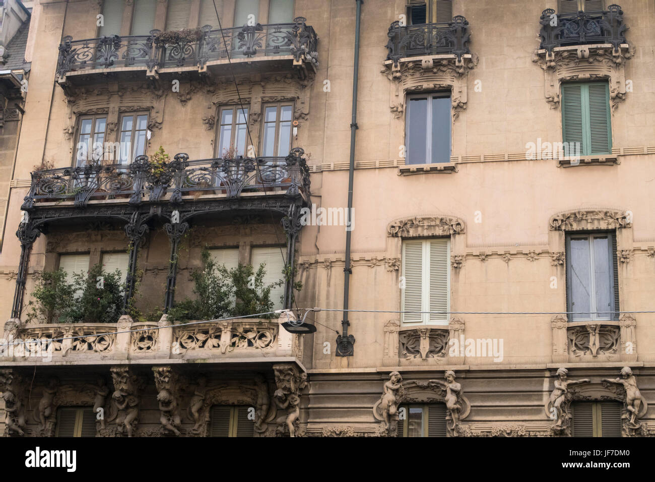 liberty buildings, milan, italy Stock Photo - Alamy