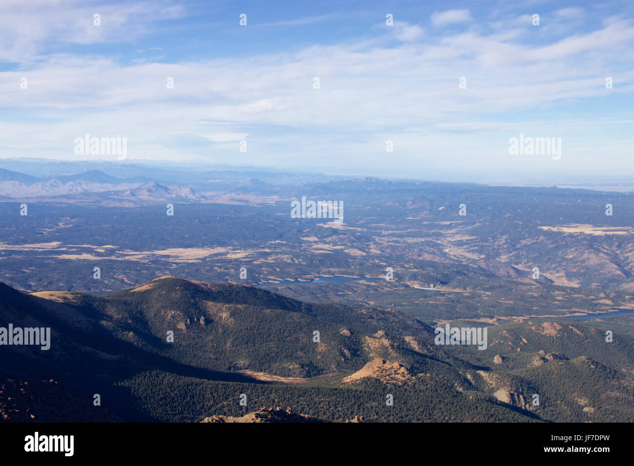 Scenic view to the northwest from Pikes Peak, Colorado Stock Photo - Alamy