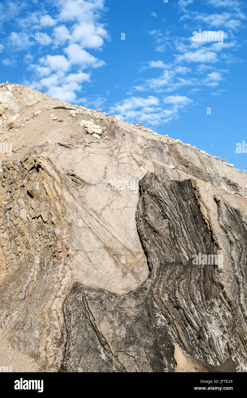 Slope of abandoned stone quarry Stock Photo - Alamy