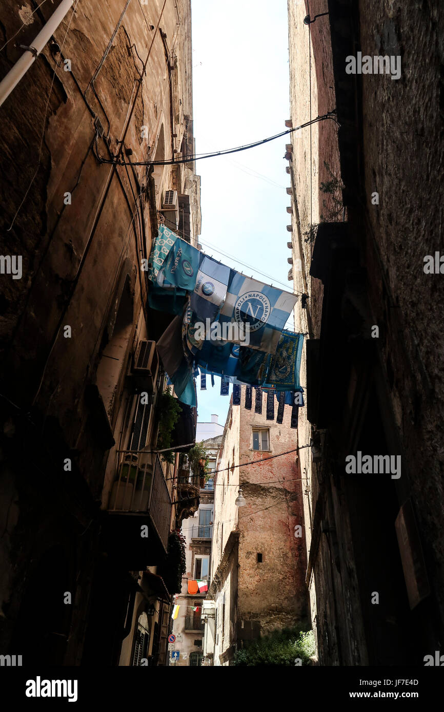 flags of napoli calcio, naples, campania, italy Stock Photo - Alamy