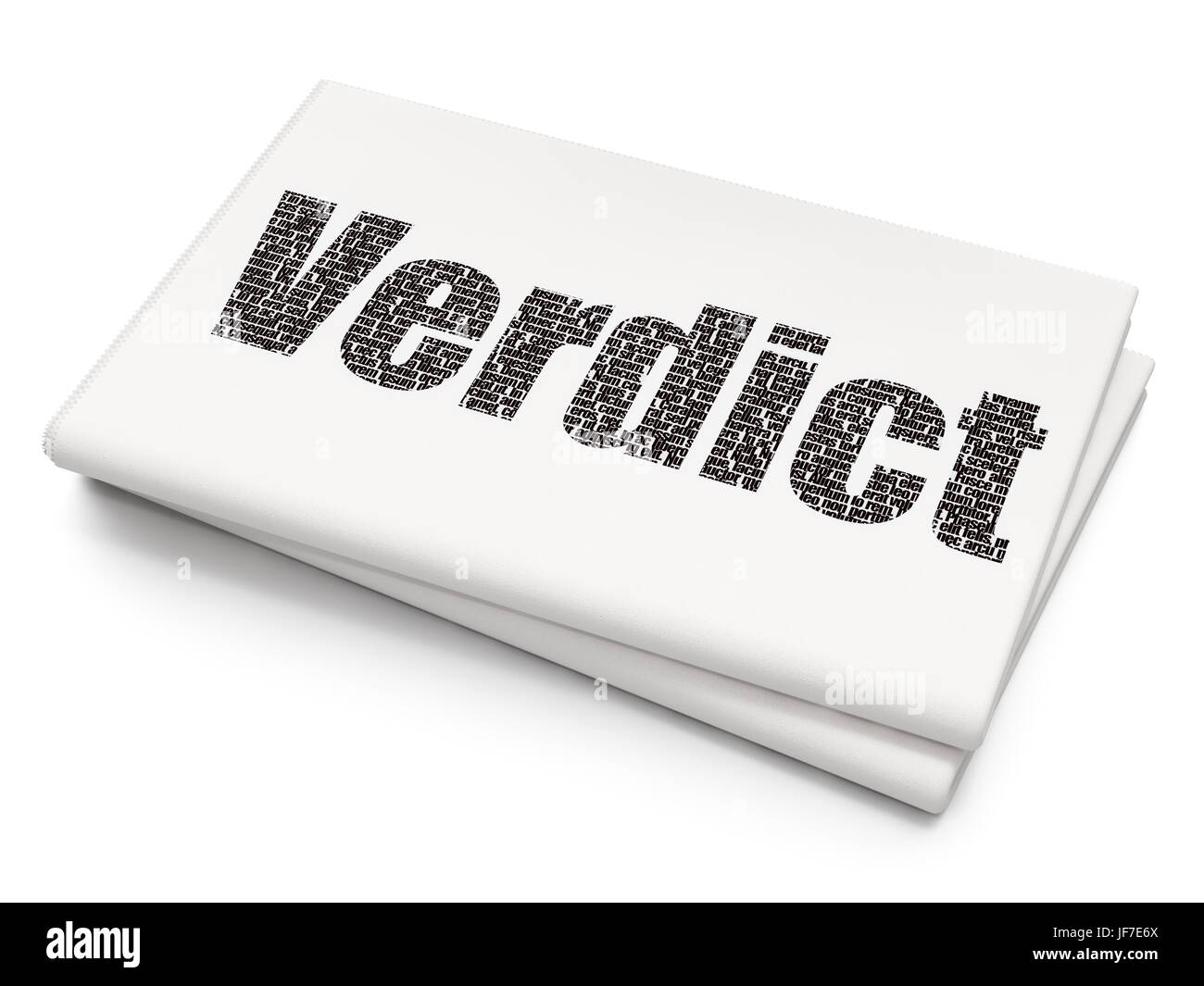 Law concept: Verdict on Blank Newspaper background Stock Photo - Alamy