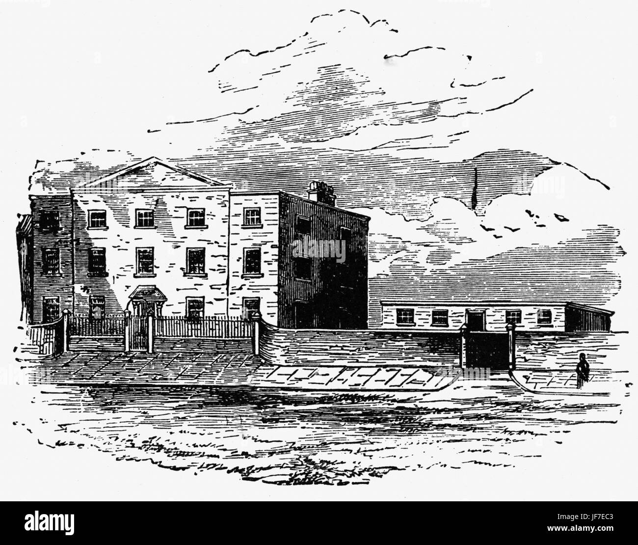 Daniel Defoe's house in Stoke Newington, UK. DD: English author and ...