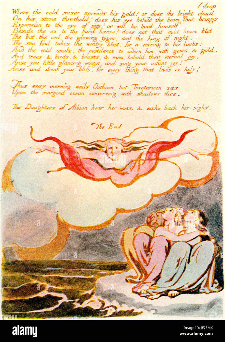 William Blake 's illustration for his poem Visions of the Daughters of ...
