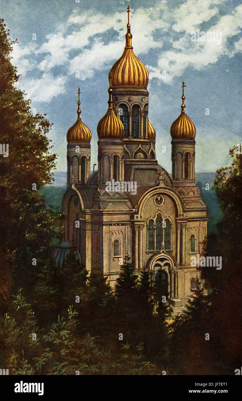 Wiesbaden - The Russian Orthodox Church of Saint Elizabeth, built from ...