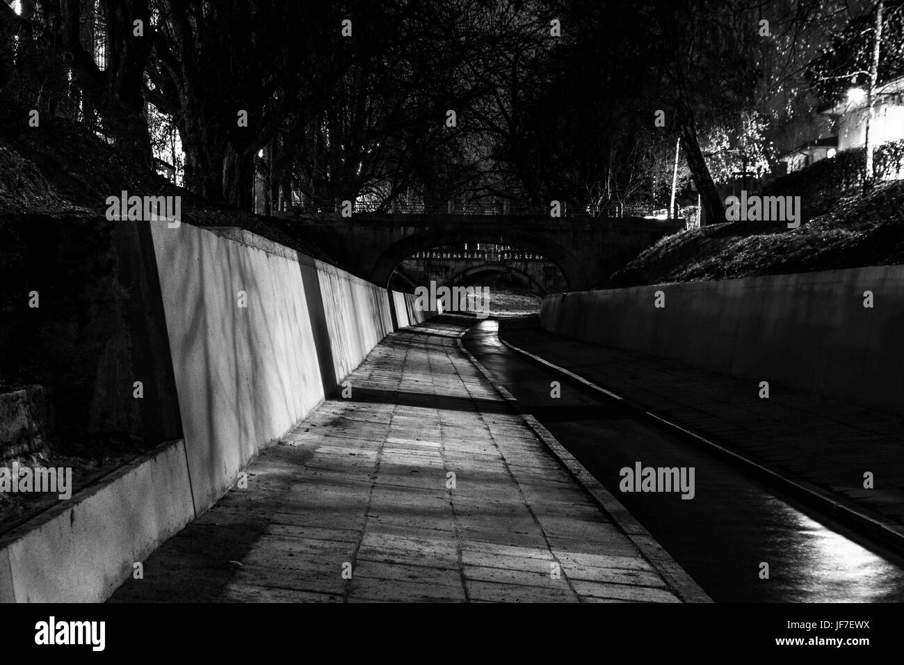 Old channel in Ljubljana Stock Photo - Alamy