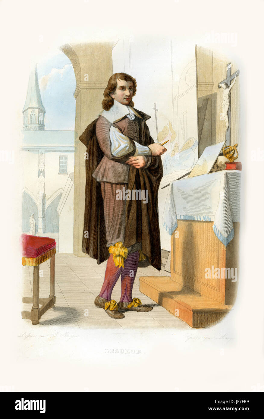 Eustache Le Sueur (or Lesueur). French painter and one of the founders ...