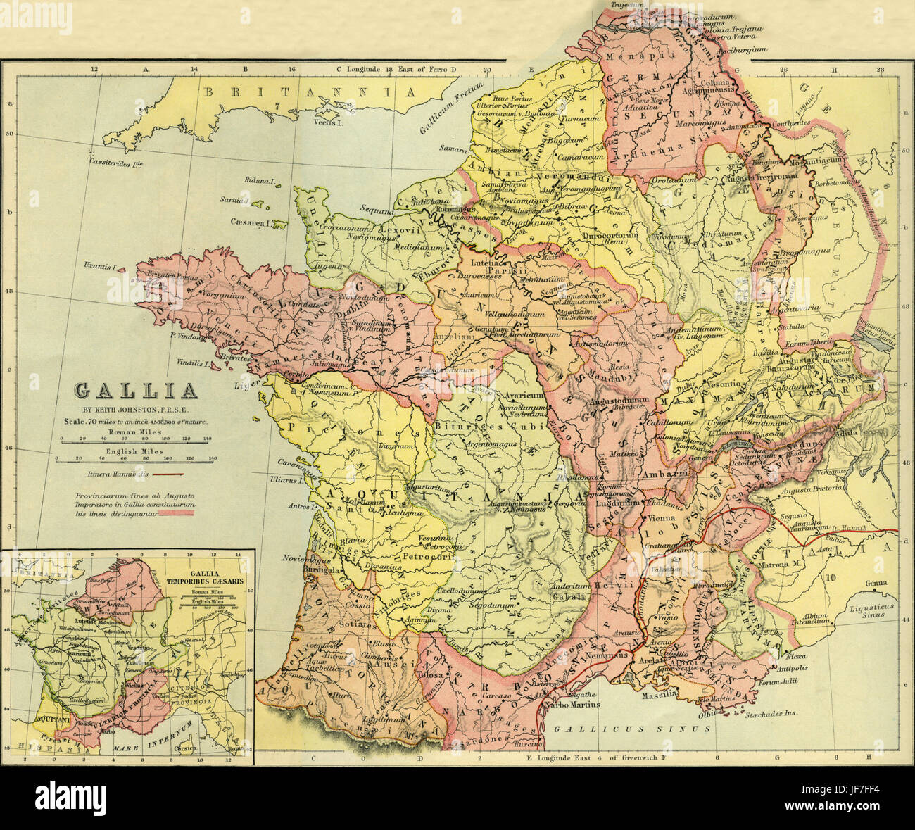 Maps of Gallia - modern day France as it was in classical antiquity and ...