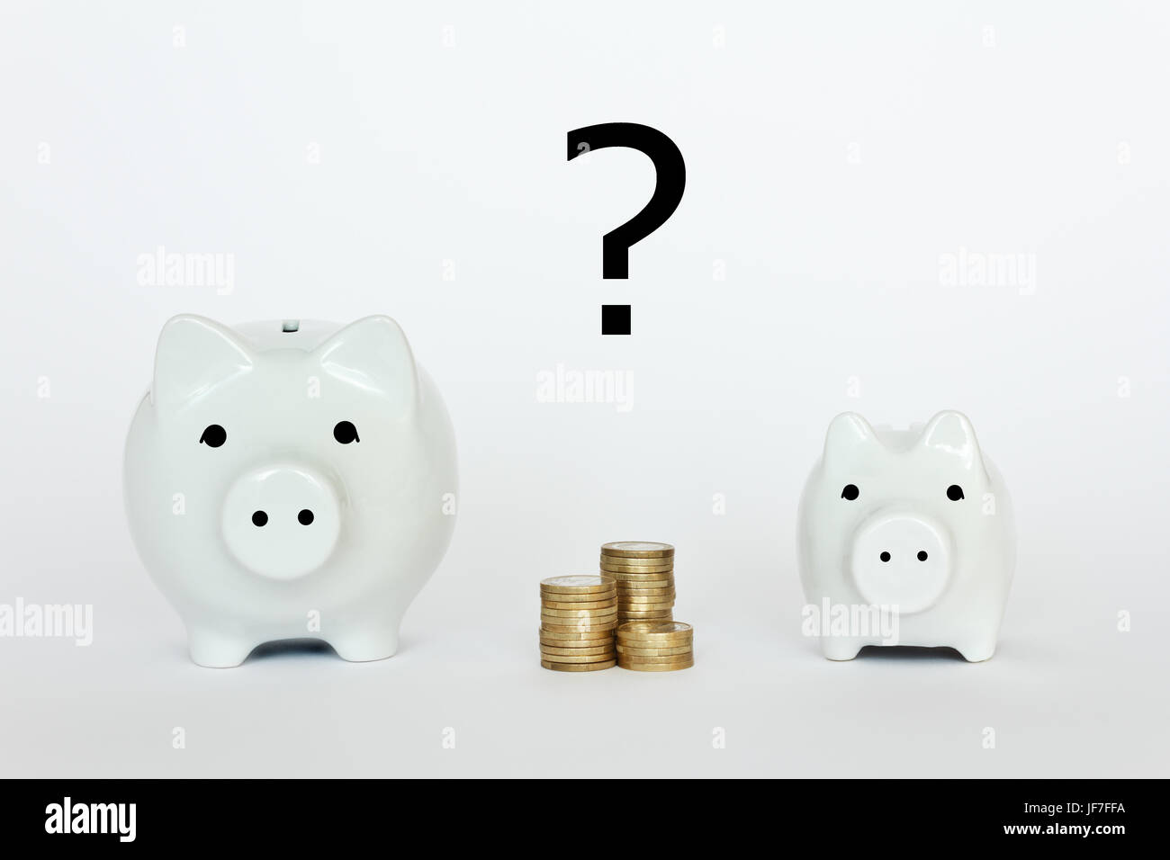 Piggy bank question mark hi-res stock photography and images - Alamy