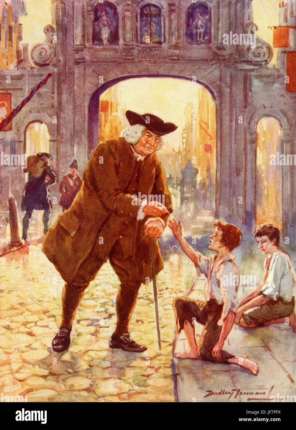 Samuel Johnson (1709 - 1784) - caption reads 'The great Dr. Johnson and ...
