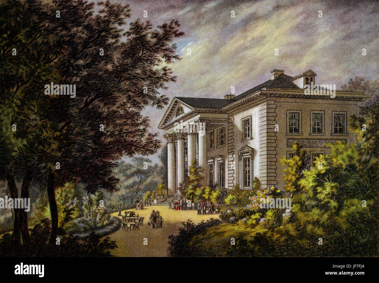 Landhaus Prosch in Harvestehude, Hamburg, 1825. After Watercolour by ...