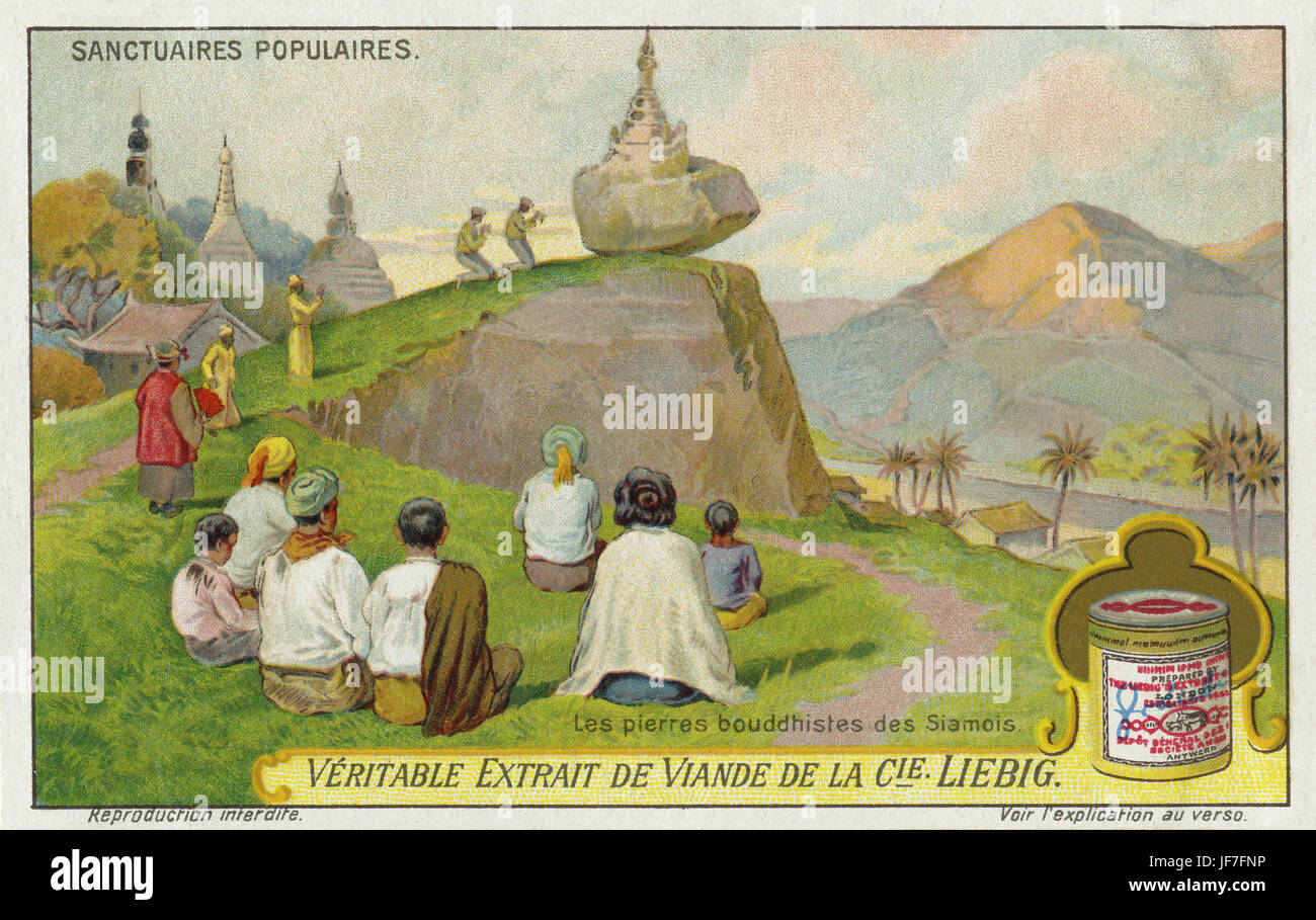 Buddhist Mani stones, Siam. Holy shrines of world religions. Liebig ...