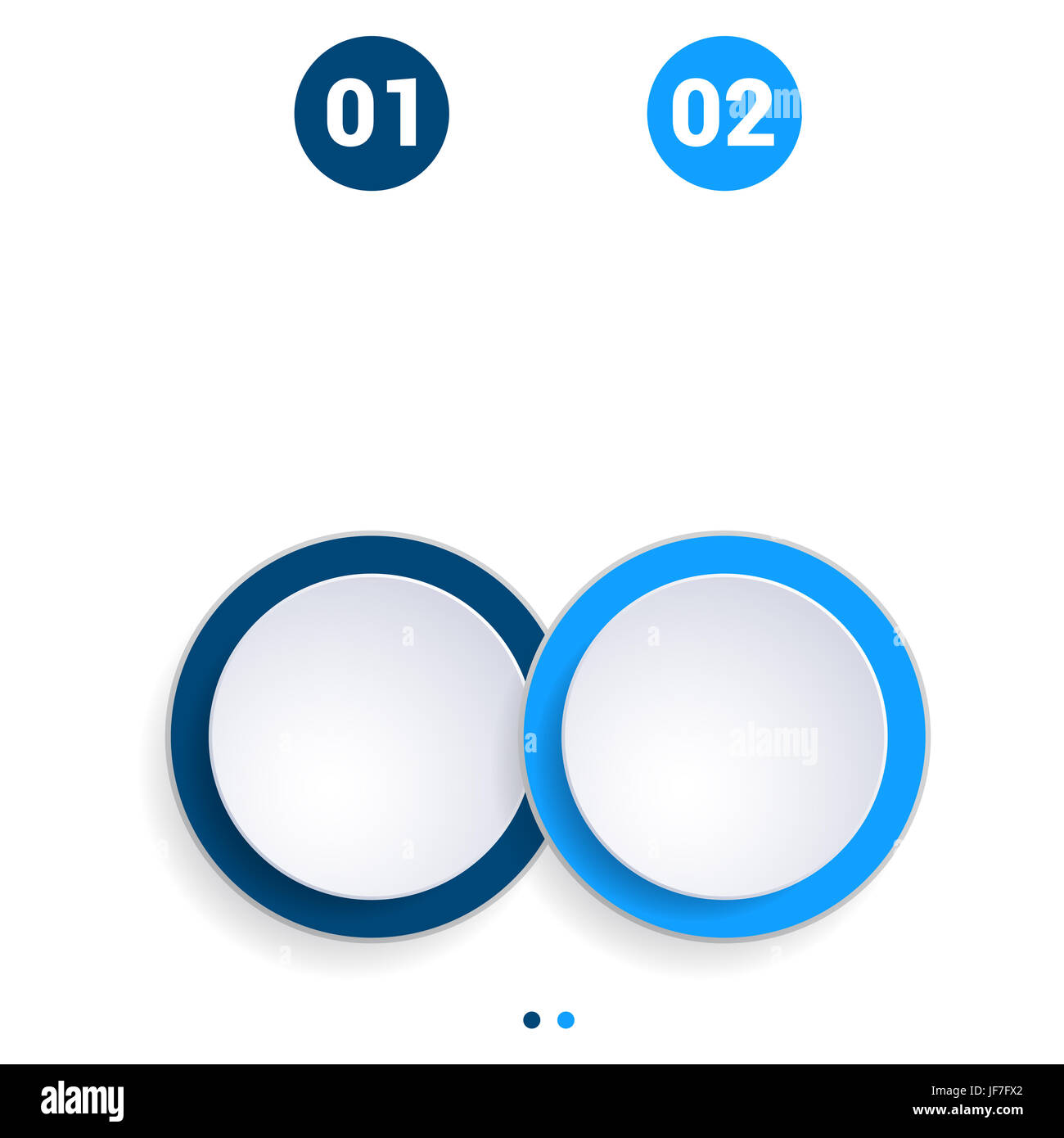 Monochrome Blue bubbles chart, Infographics template for 2 steps Stock ...