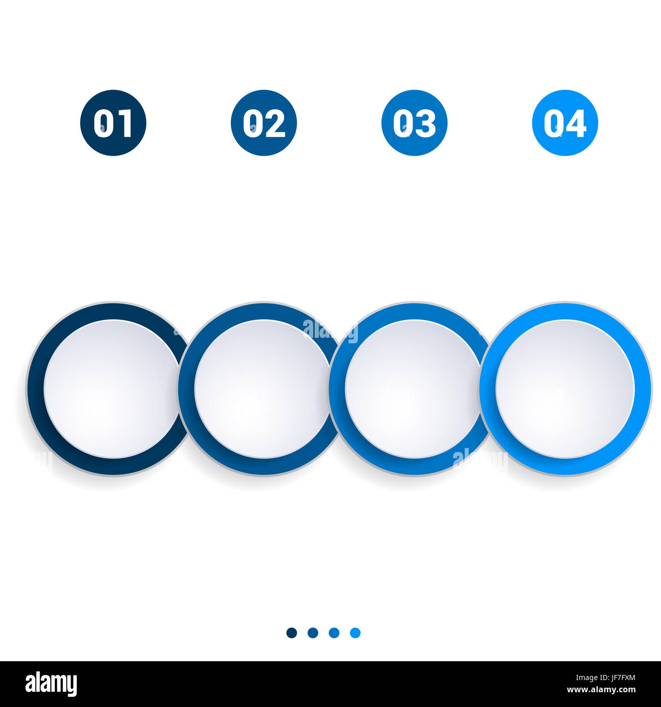 Monochrome Blue bubbles chart, Infographics template for 4 steps Stock ...