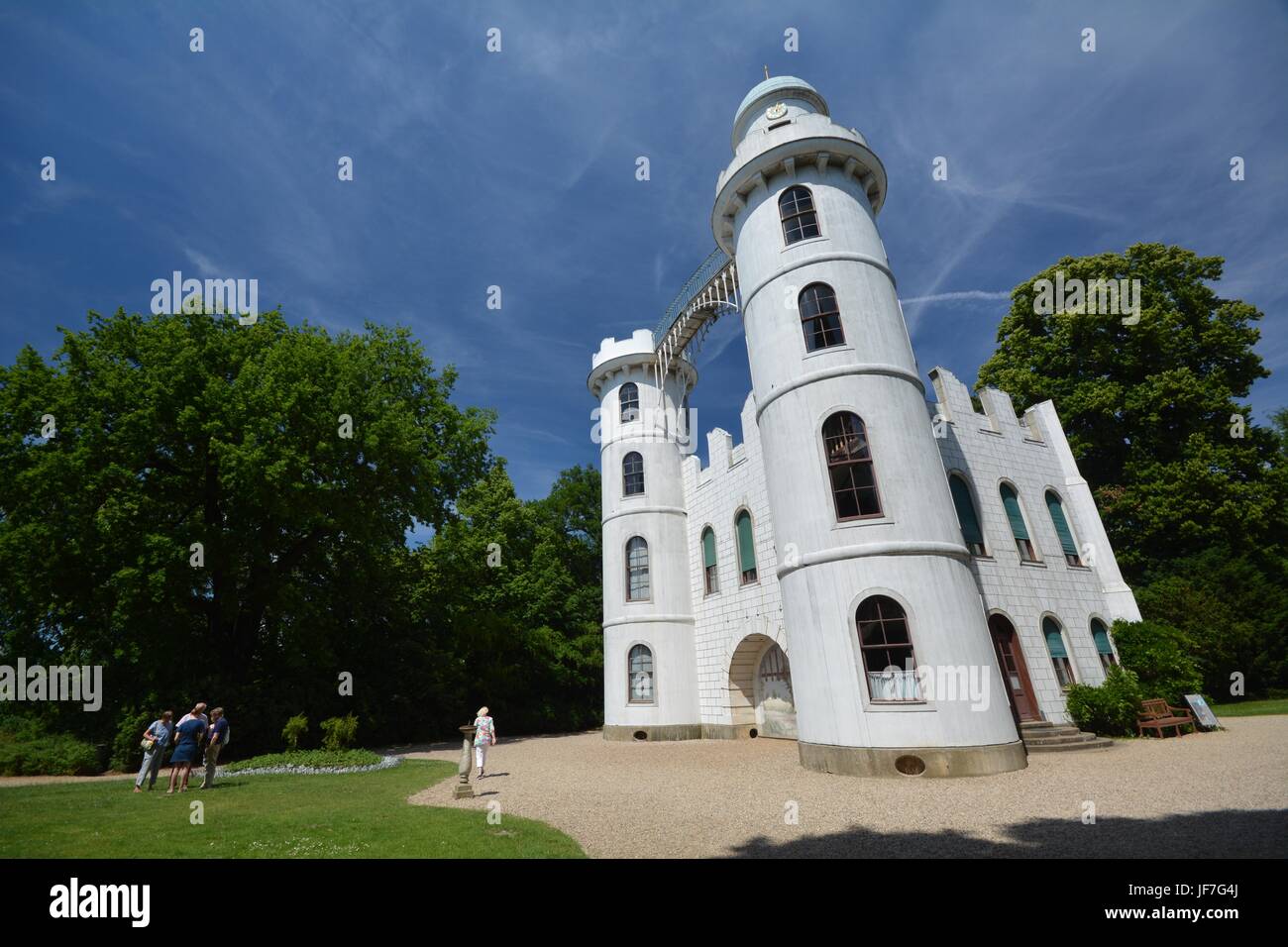 The castle on the Peacock Island (Pfaueninsel) in Berlin on June 11 ...