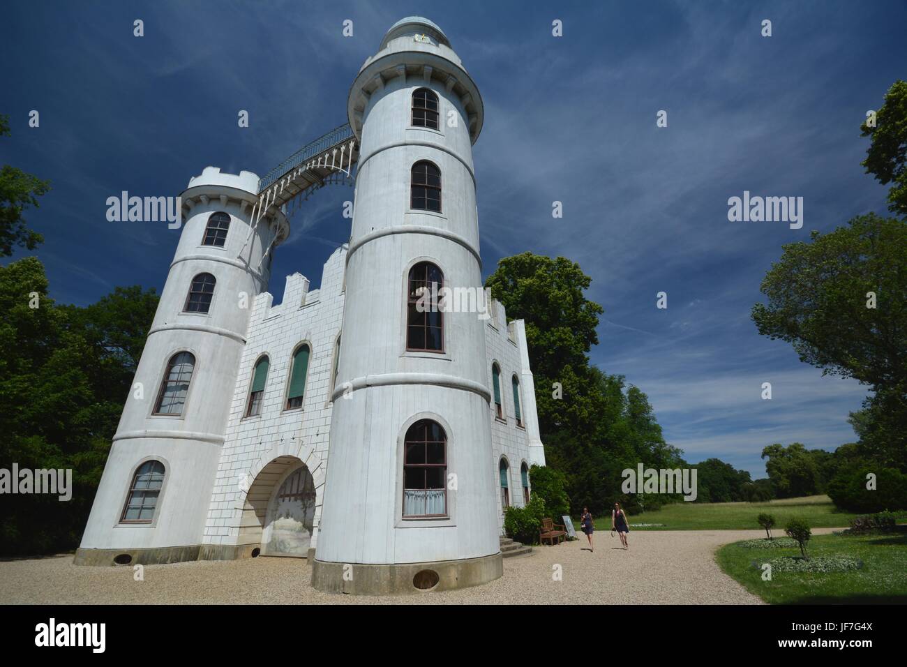 The castle on the Peacock Island (Pfaueninsel) in Berlin on June 11 ...
