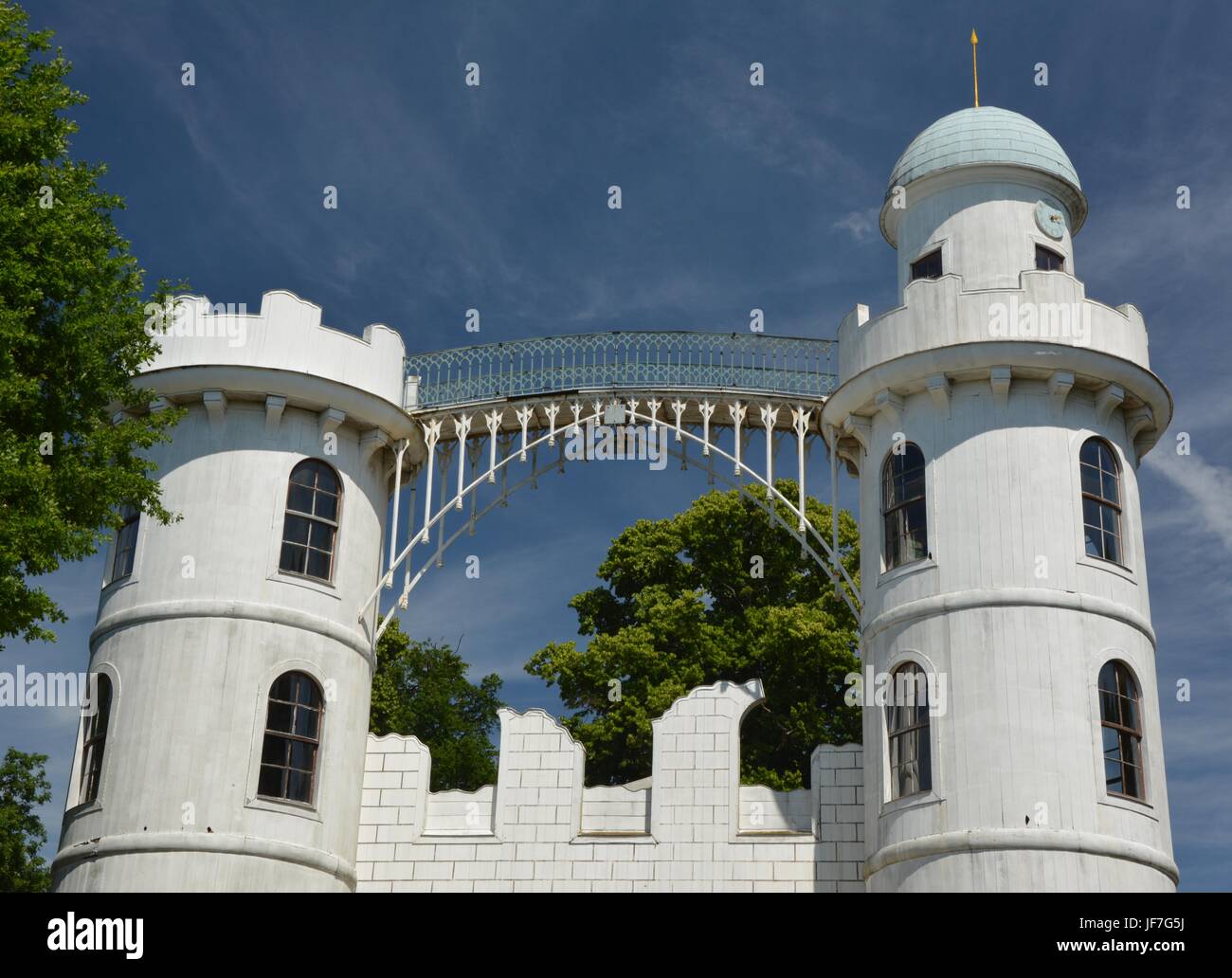 The castle on the Peacock Island (Pfaueninsel) in Berlin on June 11 ...