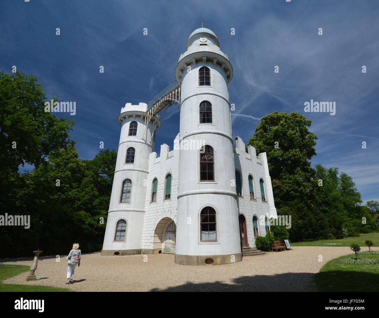 The castle on the Peacock Island (Pfaueninsel) in Berlin on June 11 ...