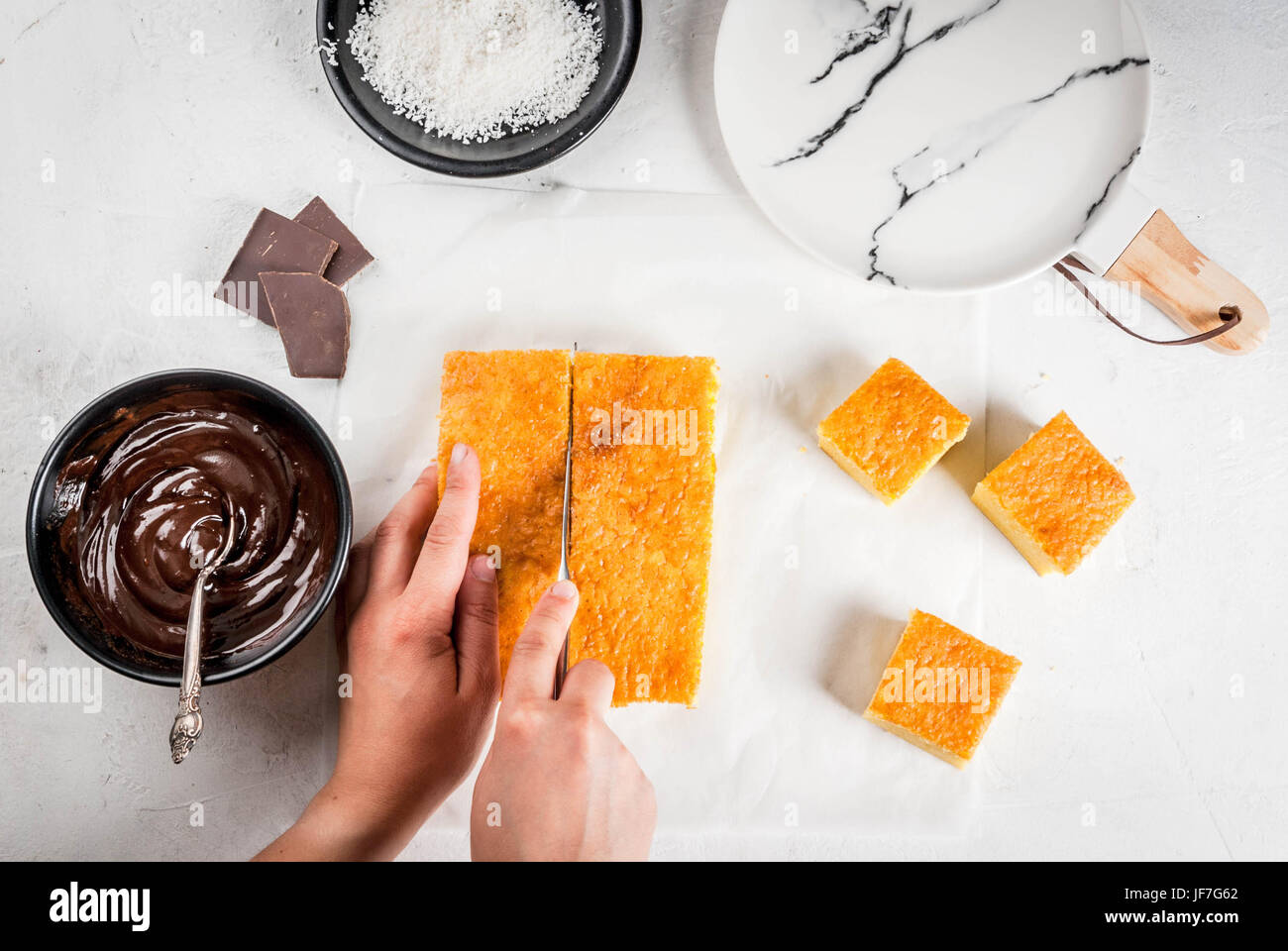Australian cuisine. Preparation of traditional Australian dessert ...