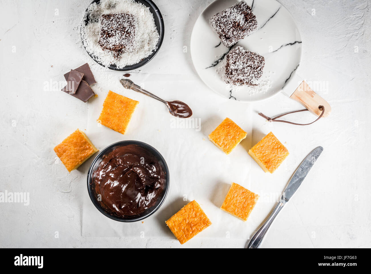 Australian cuisine. Preparation of traditional Australian dessert ...
