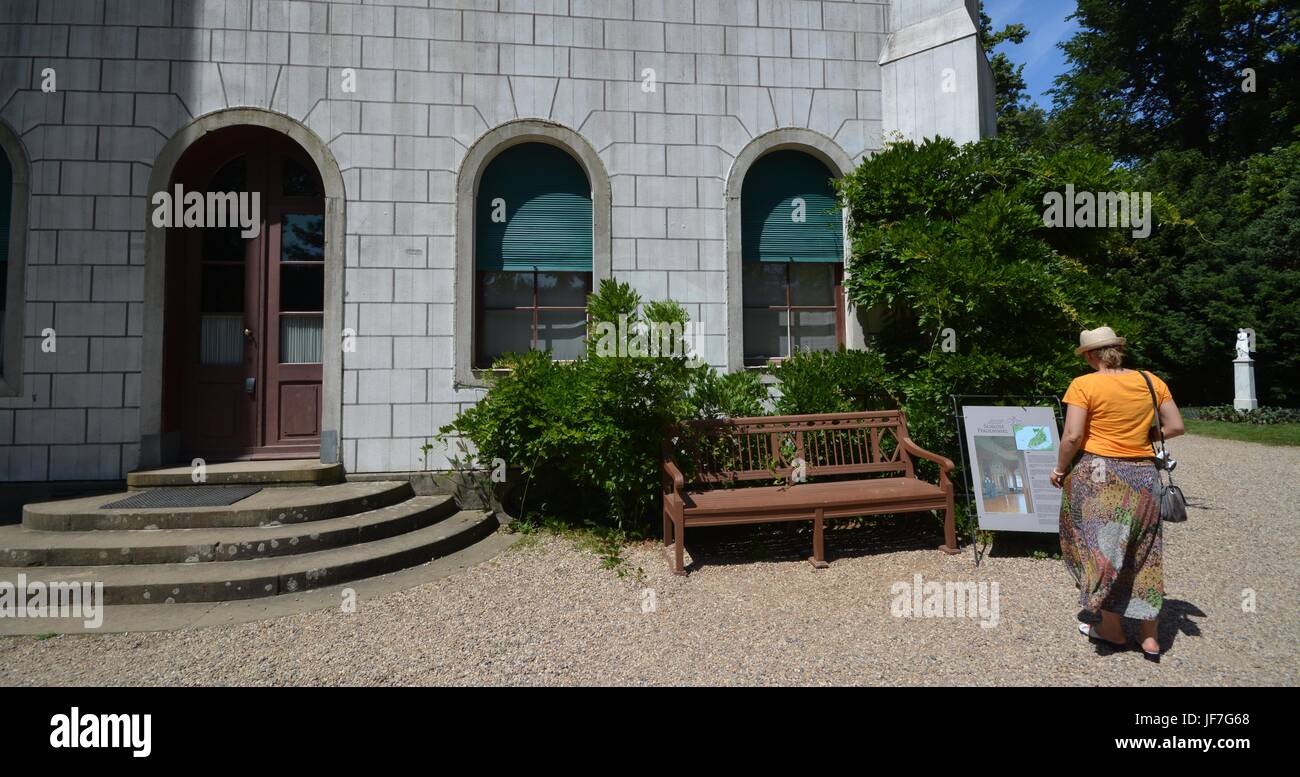 The castle on the Peacock Island (Pfaueninsel) in Berlin on June 11 ...
