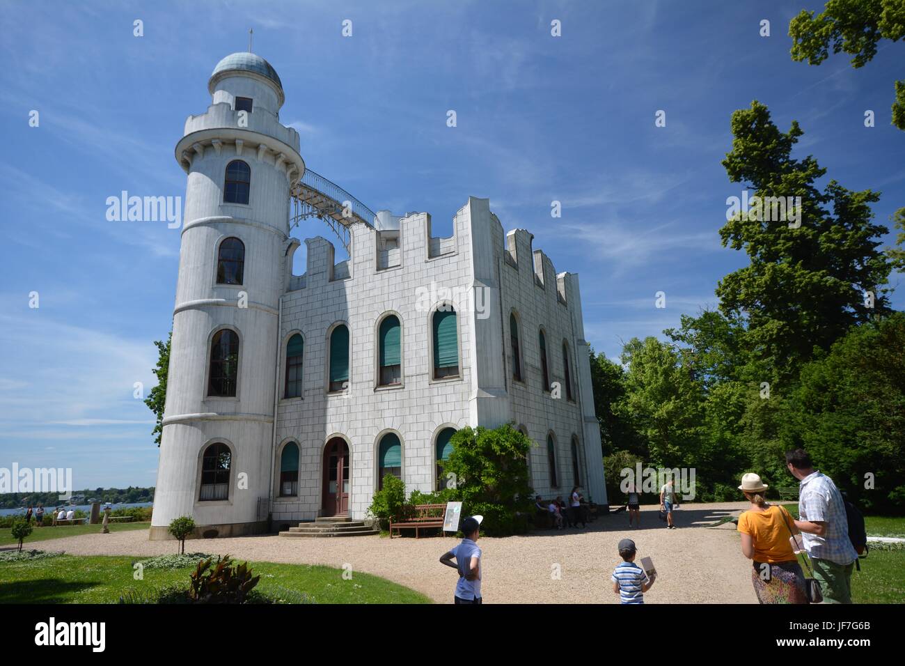 The castle on the Peacock Island (Pfaueninsel) in Berlin on June 11 ...