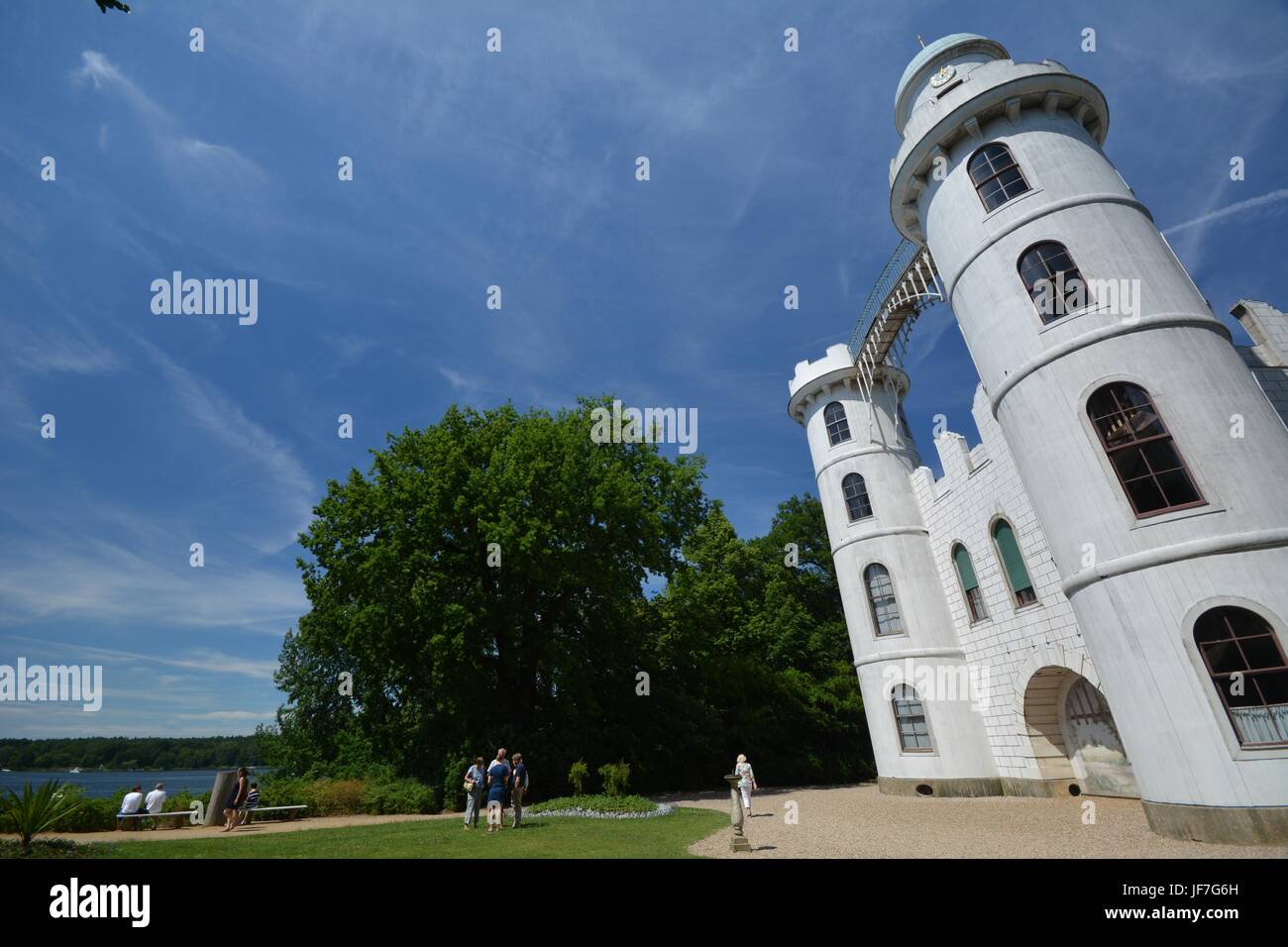 The castle on the Peacock Island (Pfaueninsel) in Berlin on June 11 ...