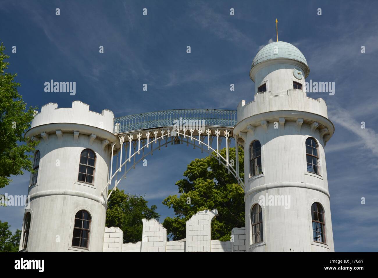 The castle on the Peacock Island (Pfaueninsel) in Berlin on June 11 ...