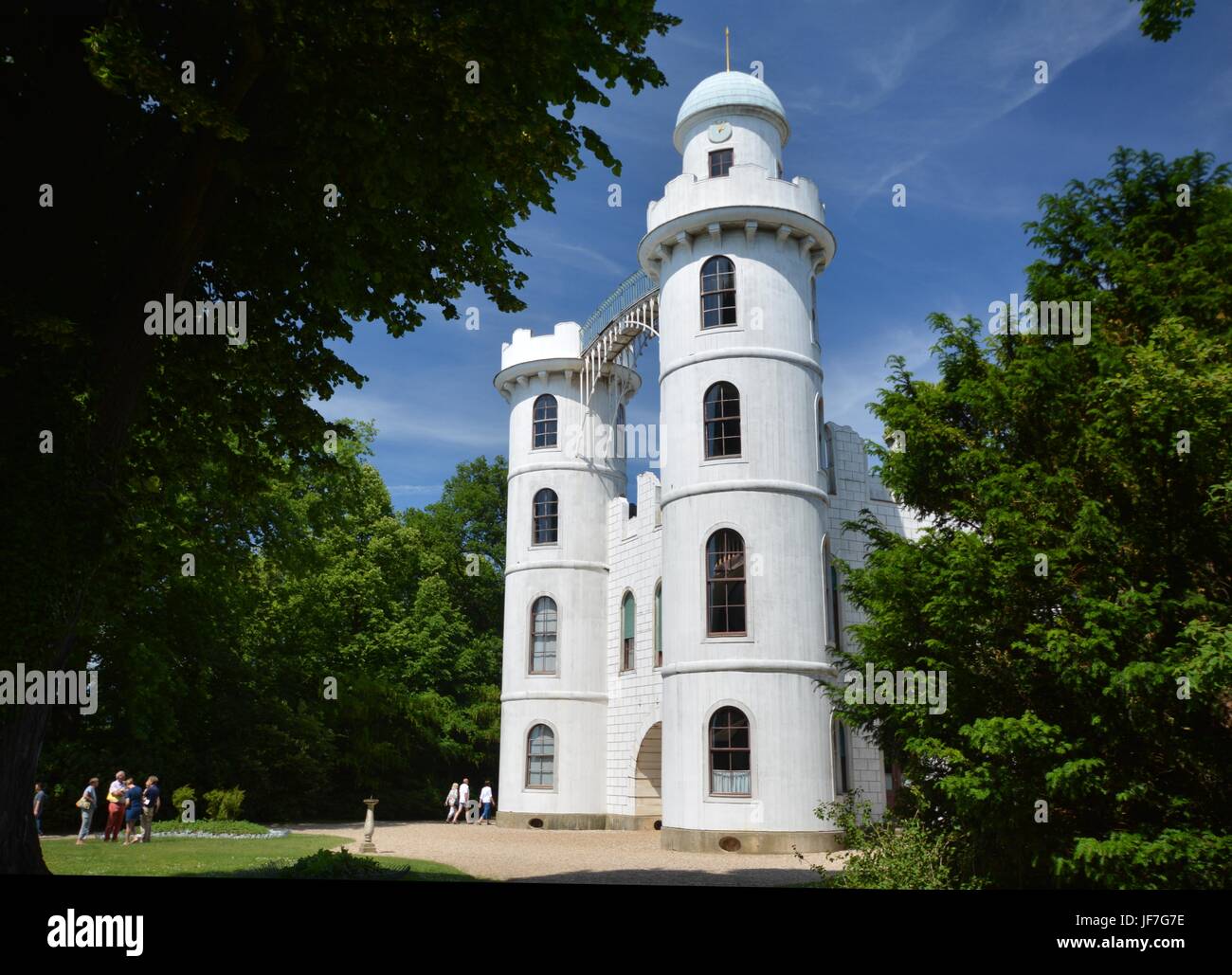 The castle on the Peacock Island (Pfaueninsel) in Berlin on June 11 ...