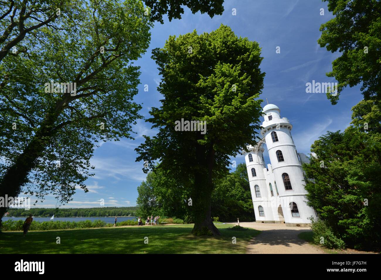The castle on the Peacock Island (Pfaueninsel) in Berlin on June 11 ...