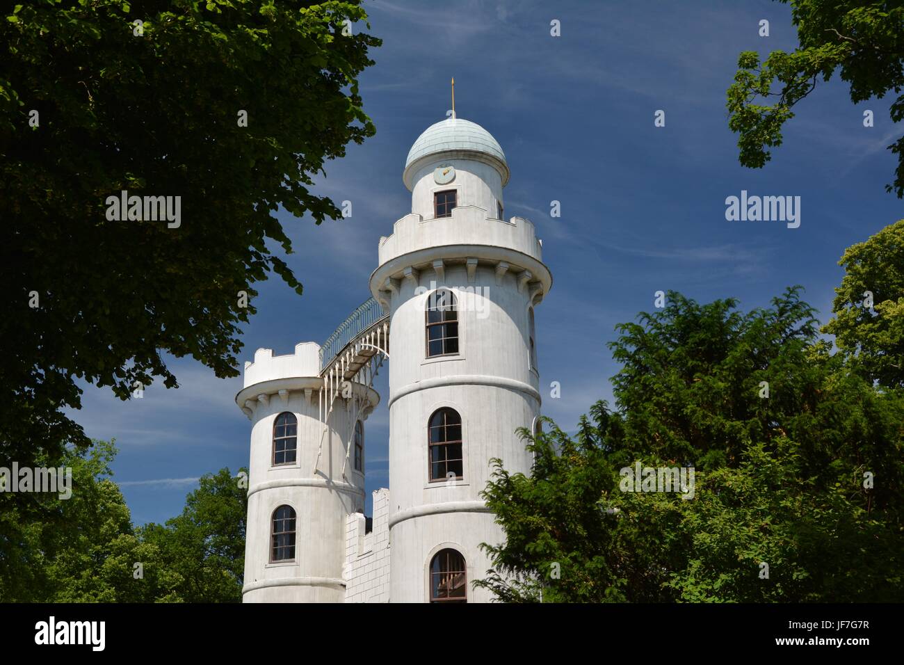 The castle on the Peacock Island (Pfaueninsel) in Berlin on June 11 ...