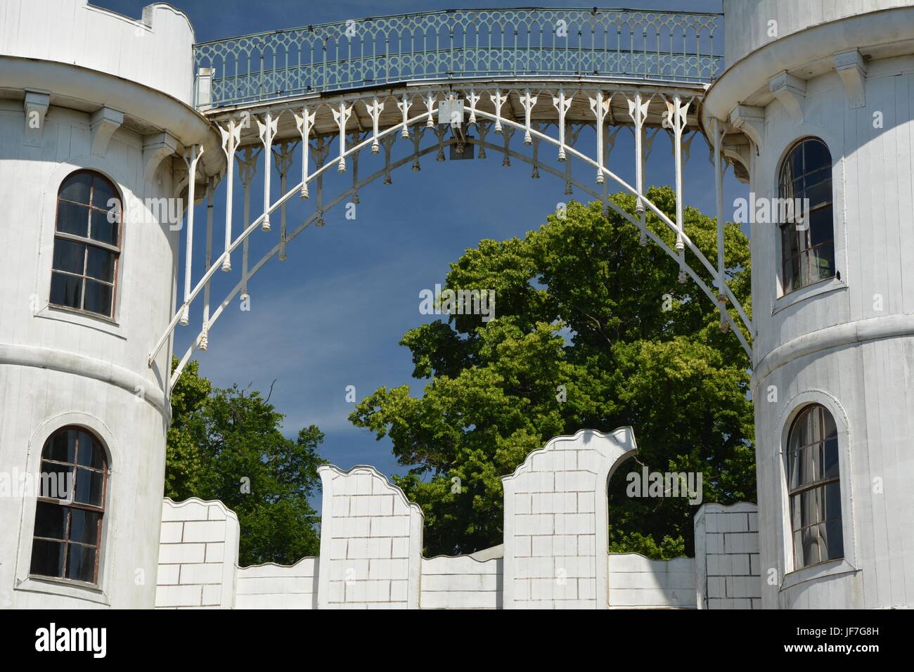 The castle on the Peacock Island (Pfaueninsel) in Berlin on June 11 ...
