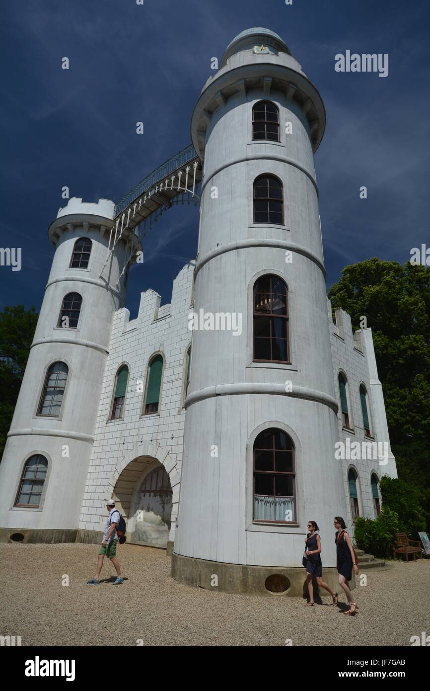 The castle on the Peacock Island (Pfaueninsel) in Berlin on June 11 ...