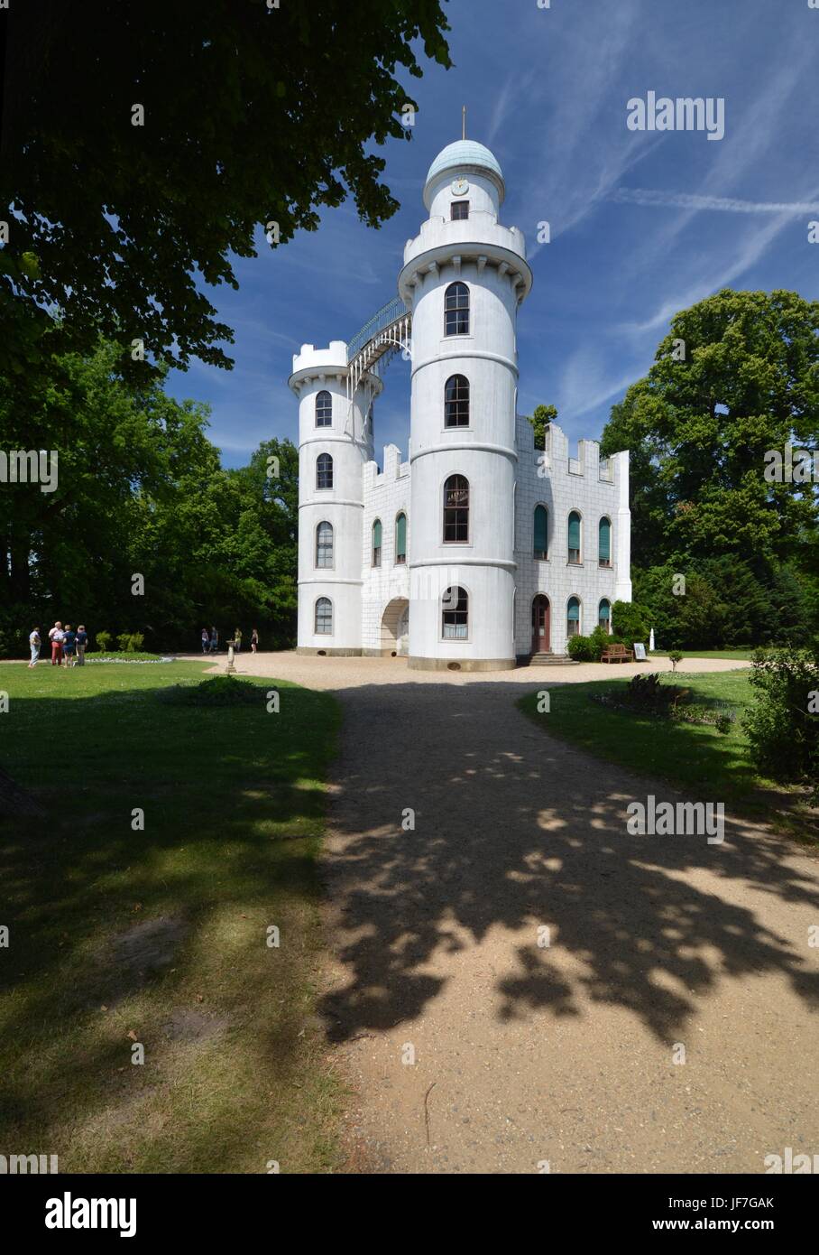 The castle on the Peacock Island (Pfaueninsel) in Berlin on June 11 ...