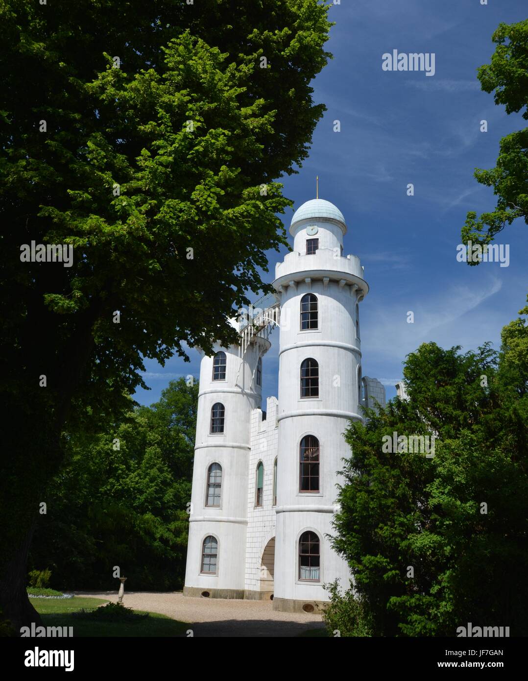 The castle on the Peacock Island (Pfaueninsel) in Berlin on June 11 ...