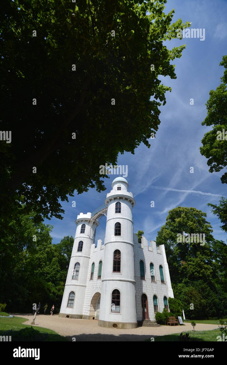 The castle on the Peacock Island (Pfaueninsel) in Berlin on June 11 ...