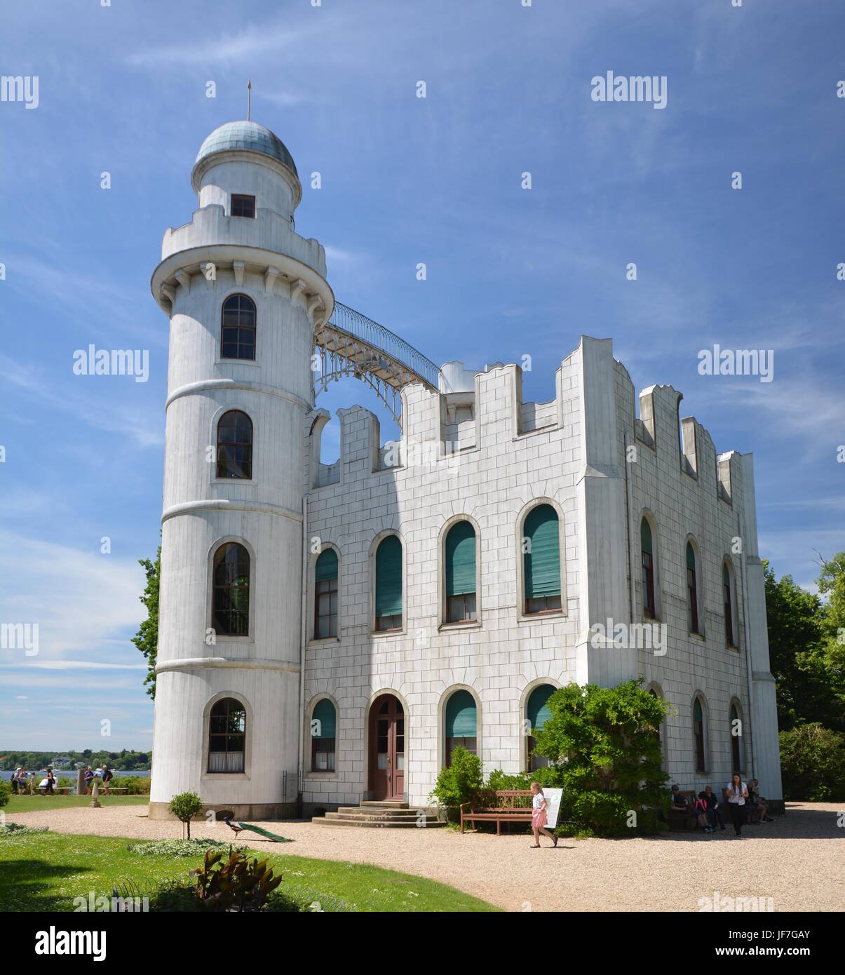The castle on the Peacock Island (Pfaueninsel) in Berlin on June 11 ...