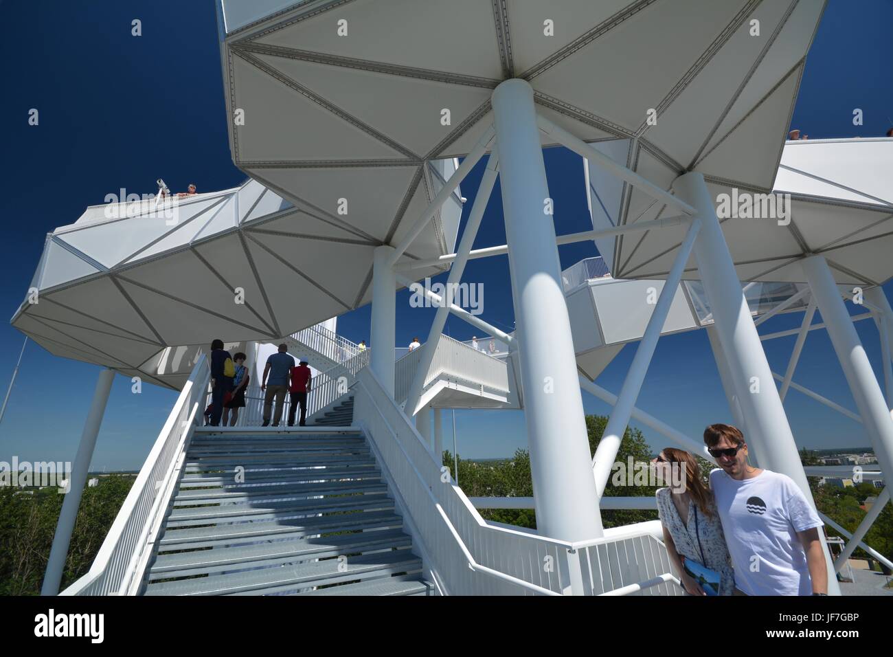 Viewing building "Wolkenhain" on the Kienberg of the IGA Berlin 2017 ...
