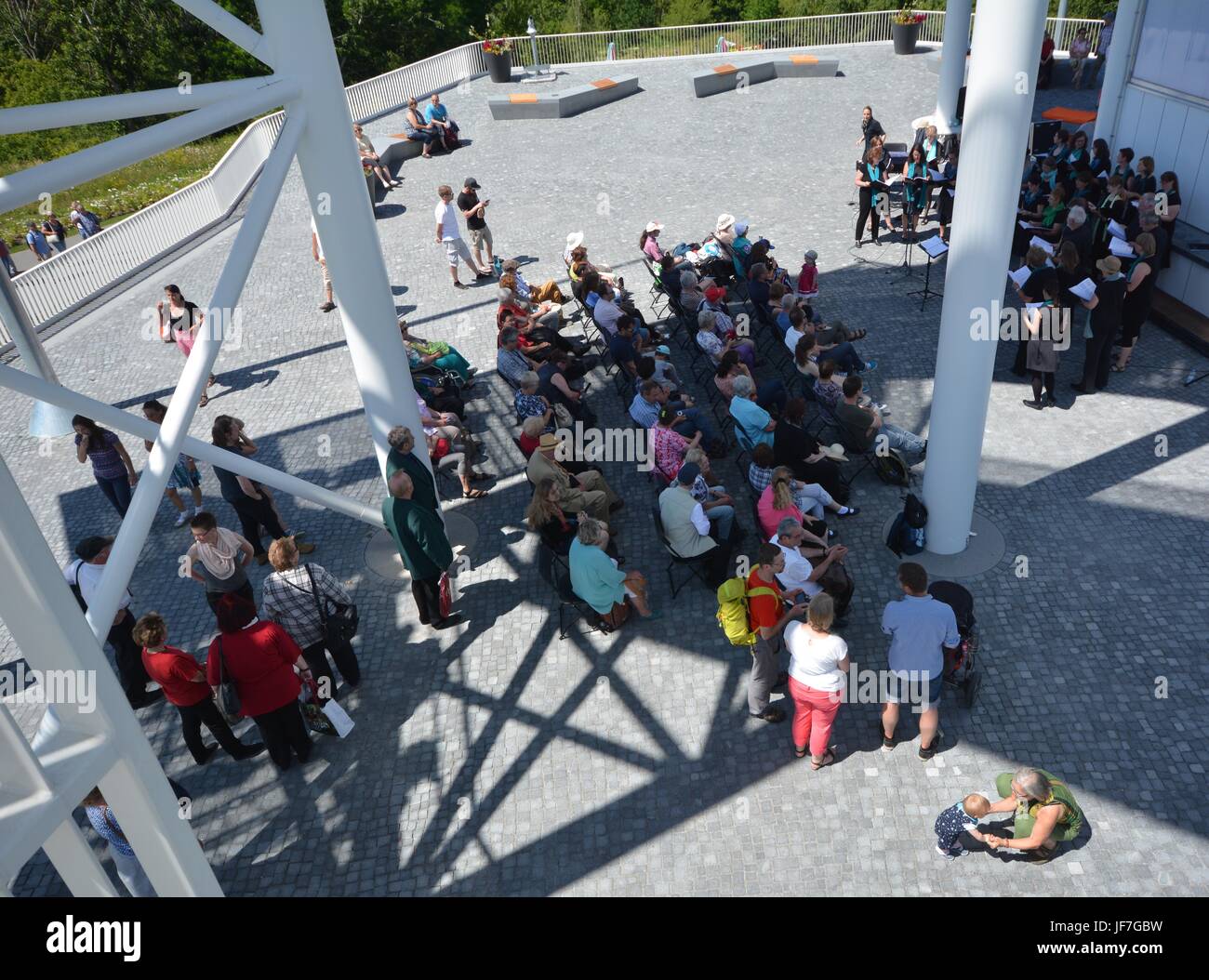 Viewing building "Wolkenhain" on the Kienberg of the IGA Berlin 2017 ...