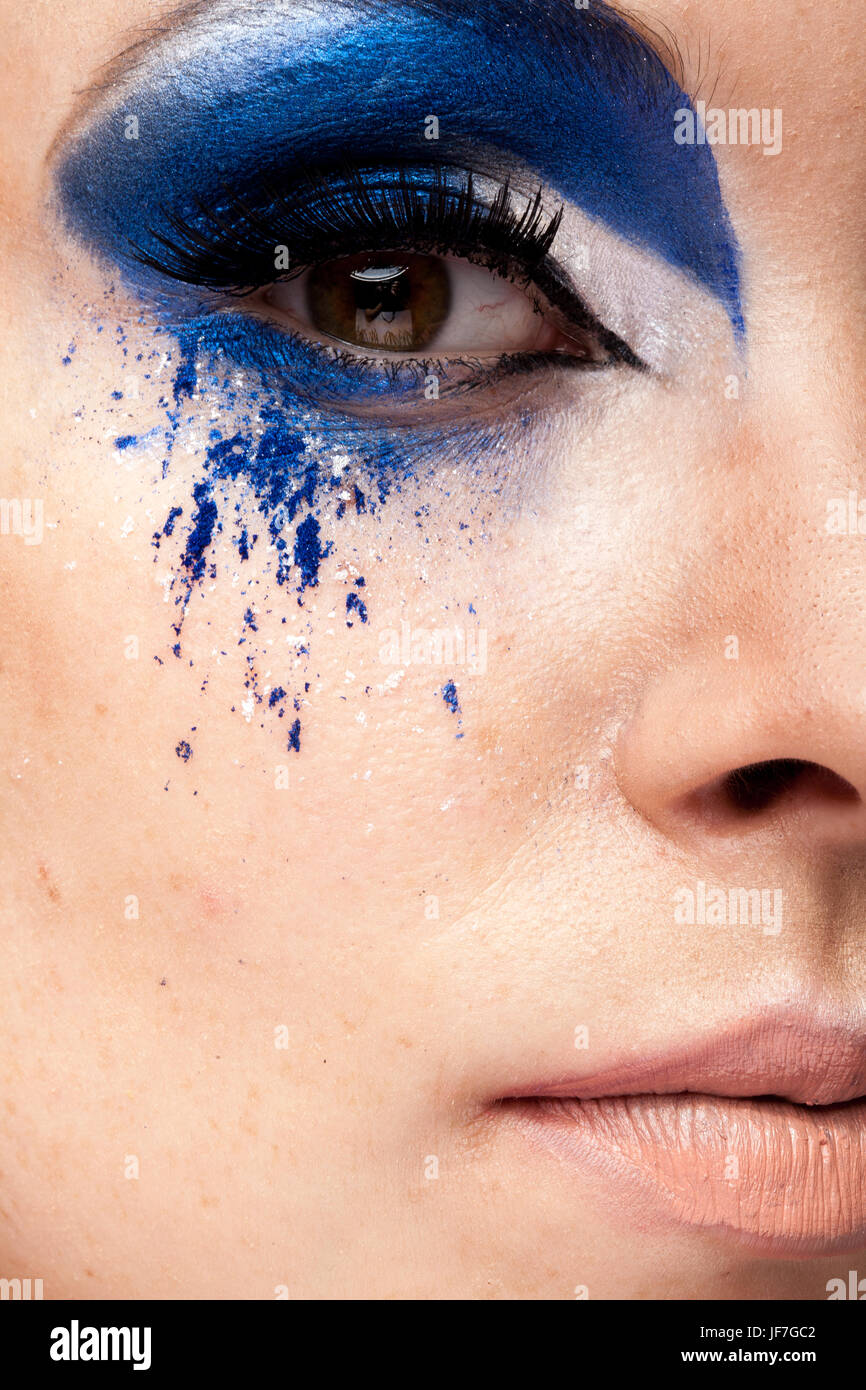 Close up image of beautiful woman with creative makeup Stock Photo - Alamy