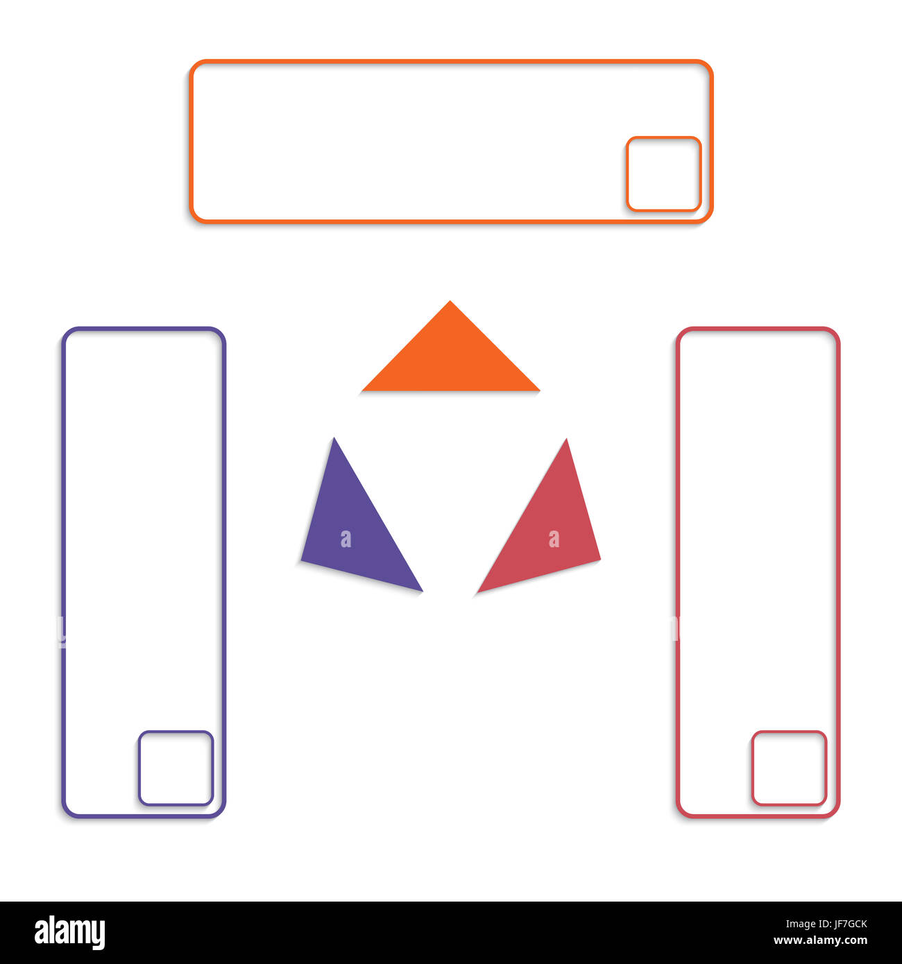 Colour triangles modern infographic template for with 3 steps Stock ...