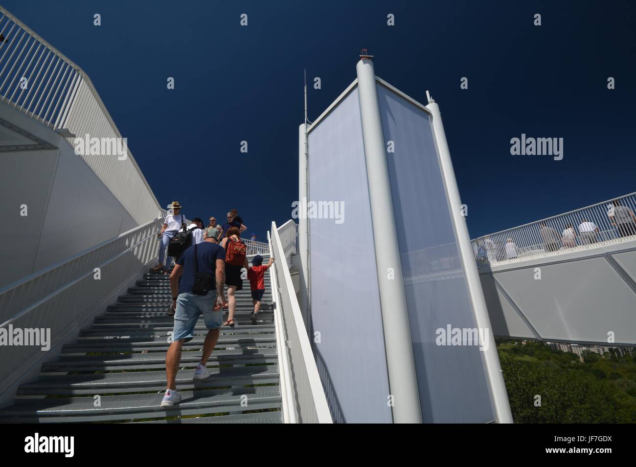 Viewing building "Wolkenhain" on the Kienberg of the IGA Berlin 2017 ...