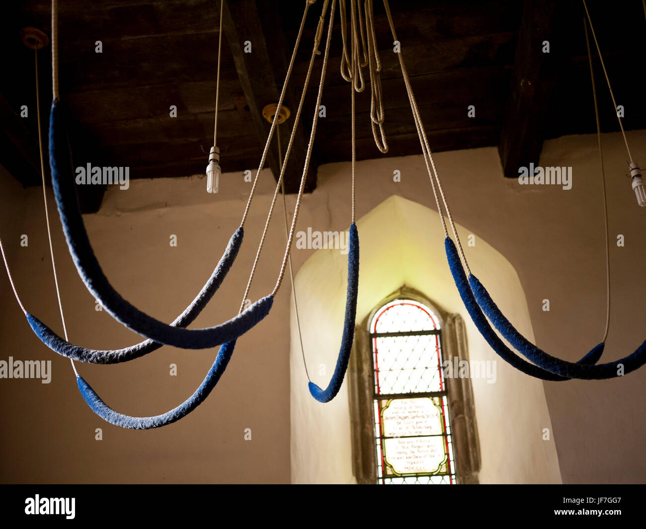 Church bell ropes ringing hi-res stock photography and images - Alamy