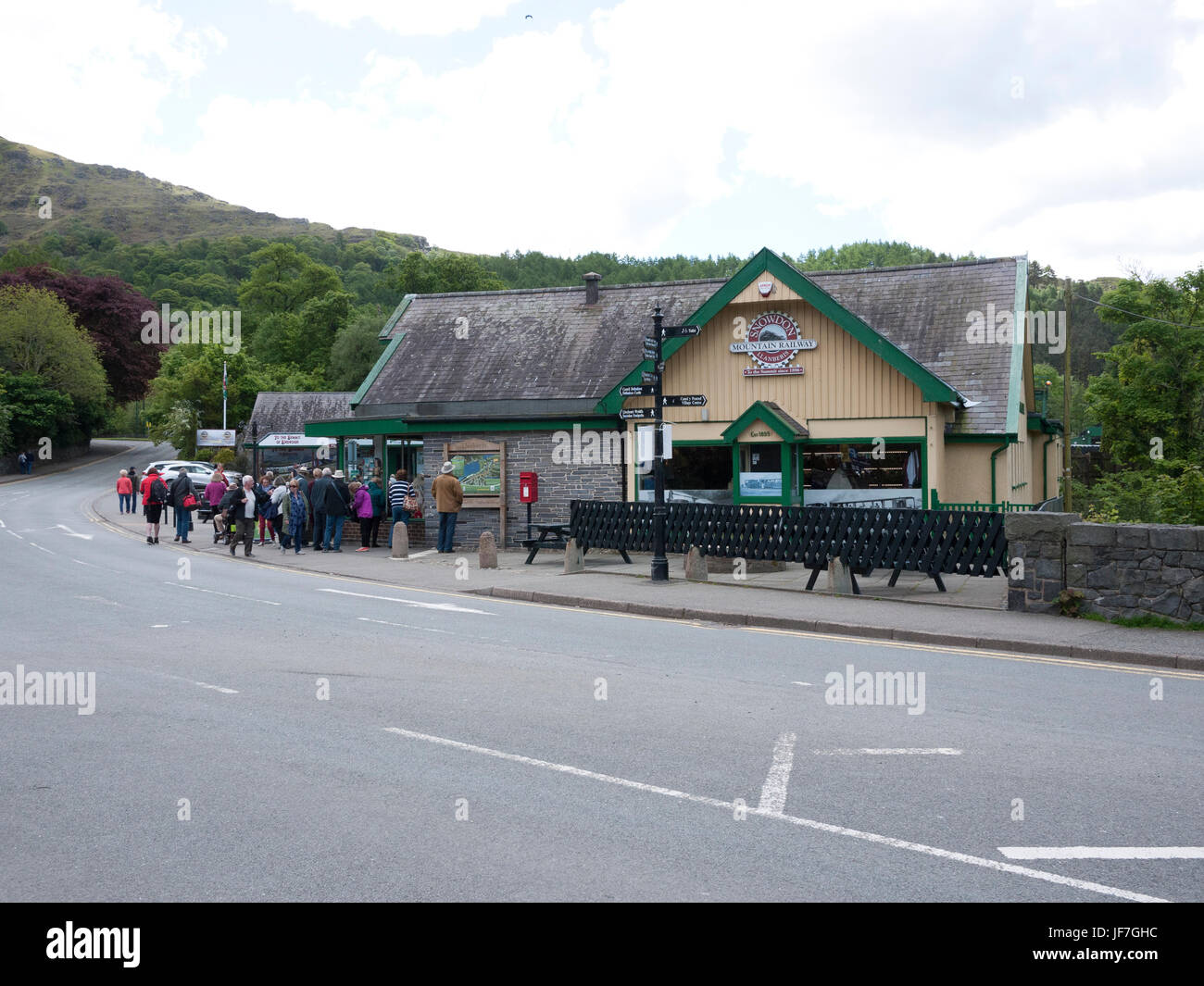 Snowdon Mountain Railway Station at Llanberis, Gwynedd, North Wales, UK ...